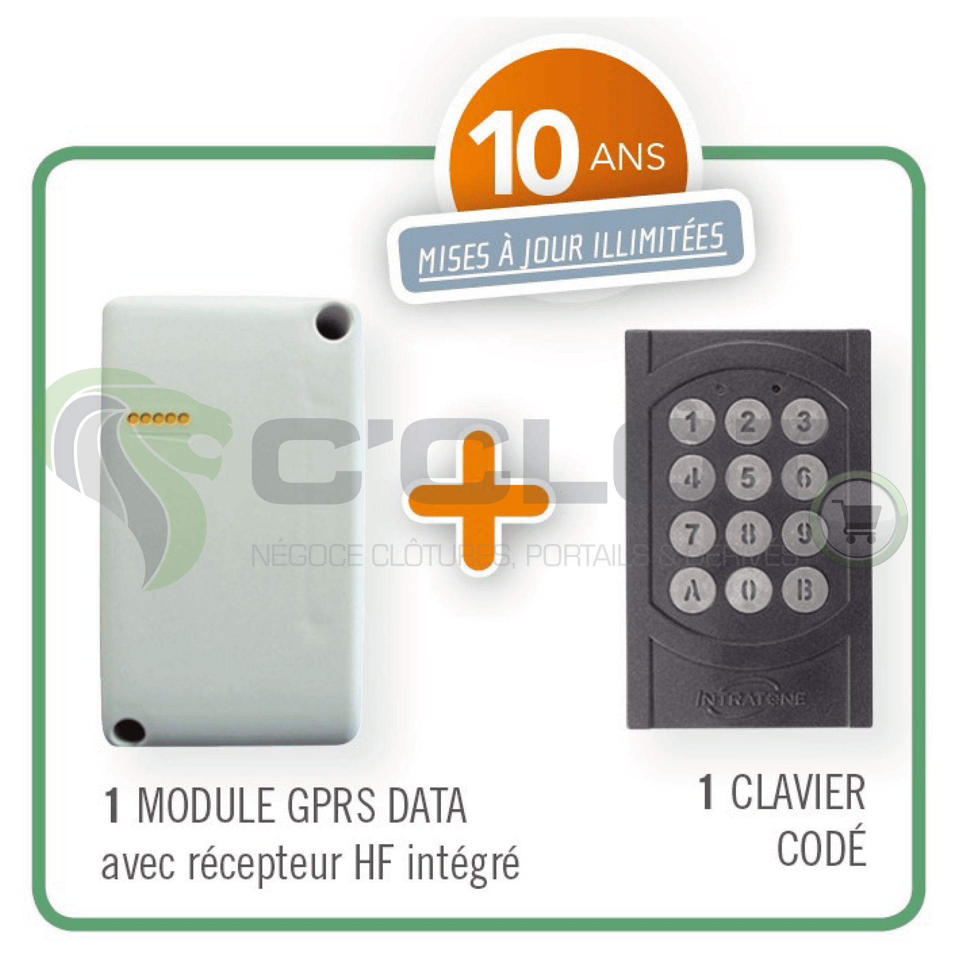 KIT Clavier à code + Récepteur Intratone Max CONNECT - C'CLÔT - Vente en Ligne